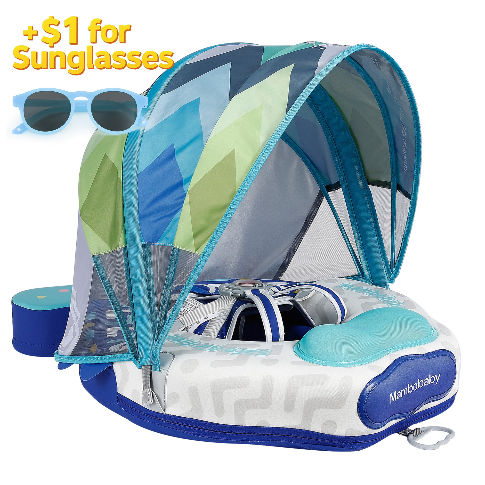 Mambobaby Float with Canopy and Tail Colorfish